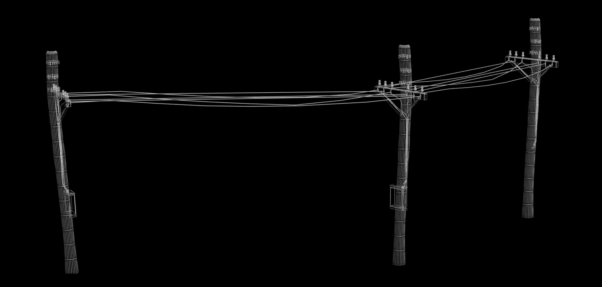 3d model power line