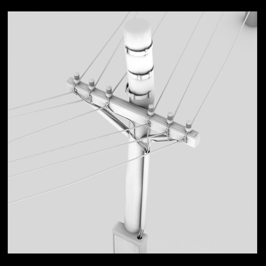 3d model power line