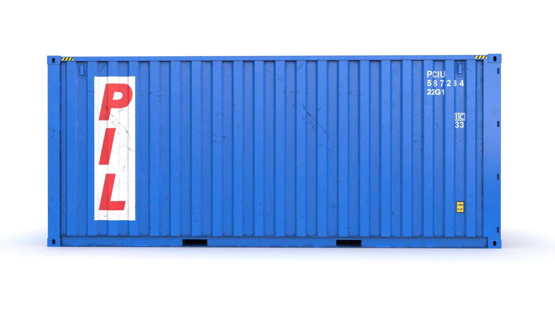 20 Ft PIL Standard Shipping Container 3D Model - TurboSquid 2011953