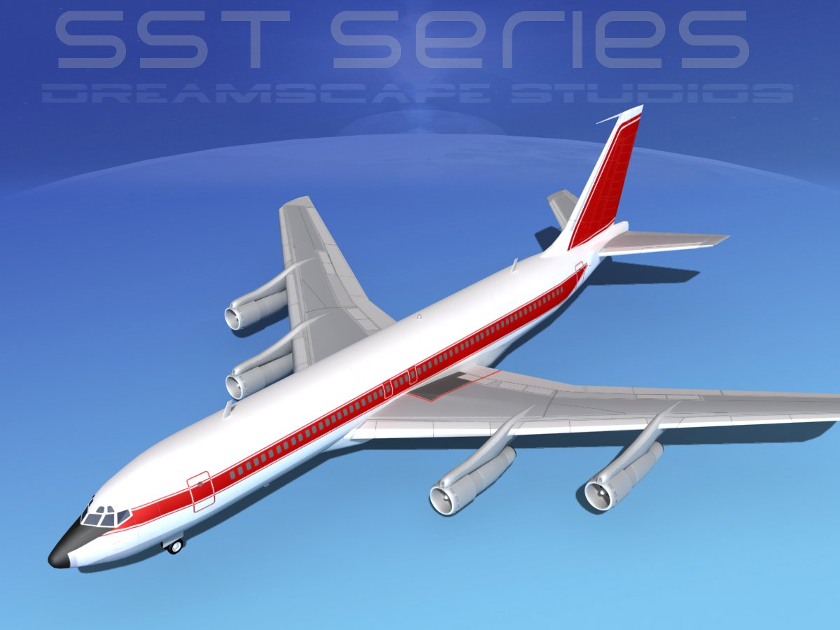 707-320 boeing 707 3d dwg