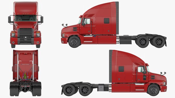 3D semi truck generic - TurboSquid 1521255