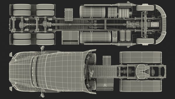3D semi truck generic - TurboSquid 1521255
