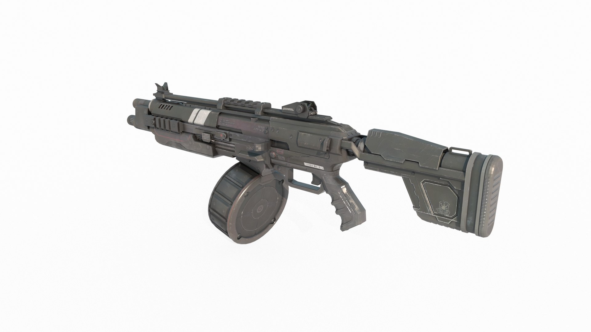 Science Fiction Submachine Gun 3D Model - TurboSquid 2296427