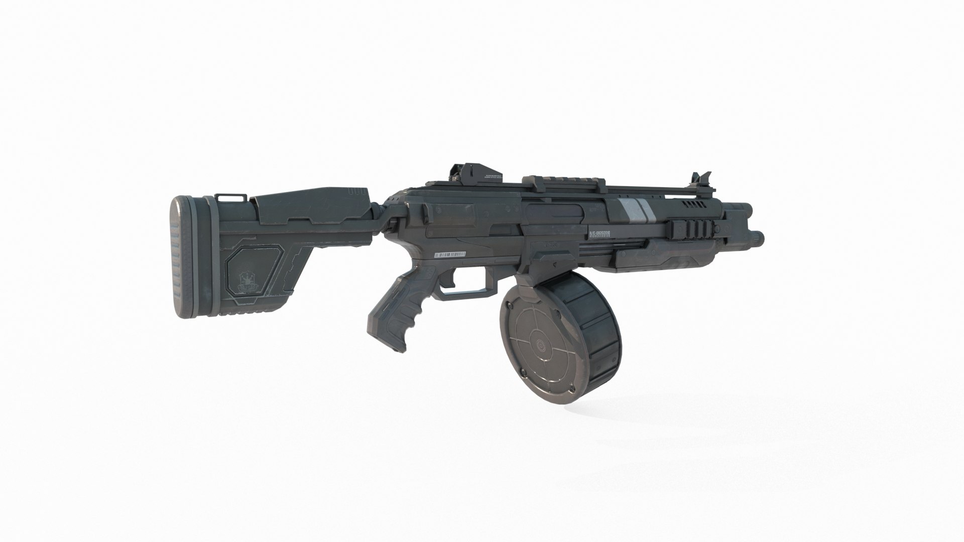 Science Fiction Submachine Gun 3D Model - TurboSquid 2296427