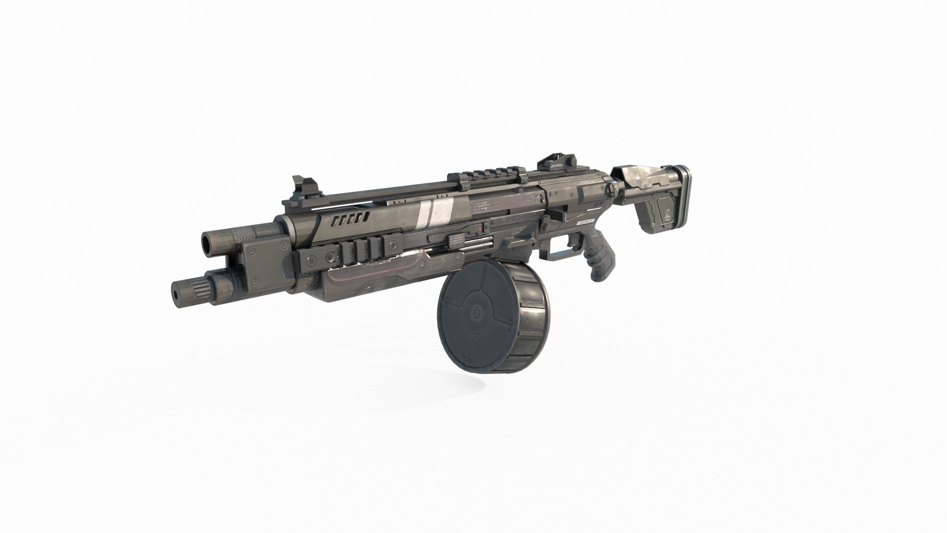 Science Fiction Submachine Gun 3D Model - TurboSquid 2296427