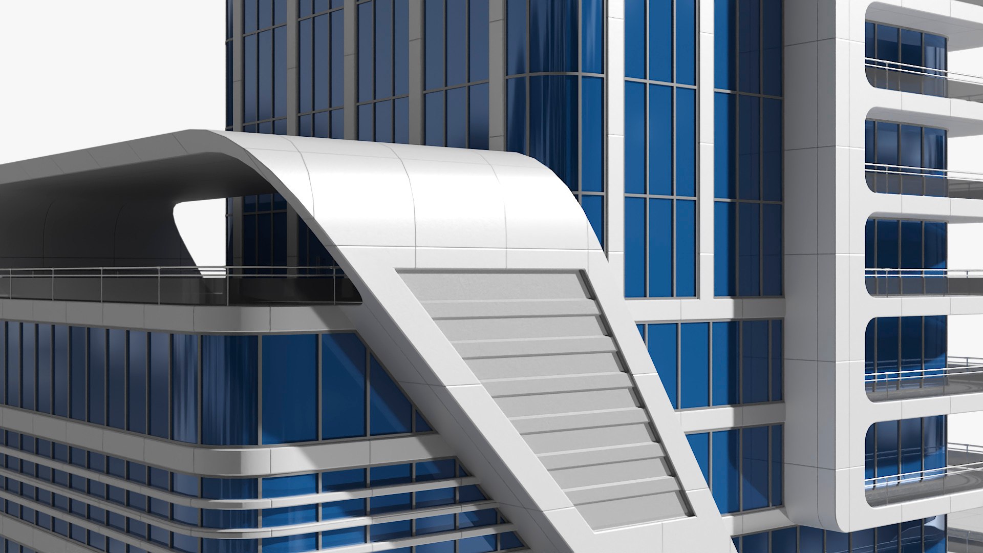 Futuristic Commercial Building 3D - TurboSquid 2330158