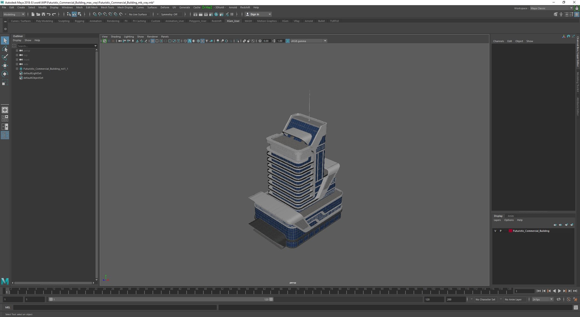 Futuristic Commercial Building 3D - TurboSquid 2330158