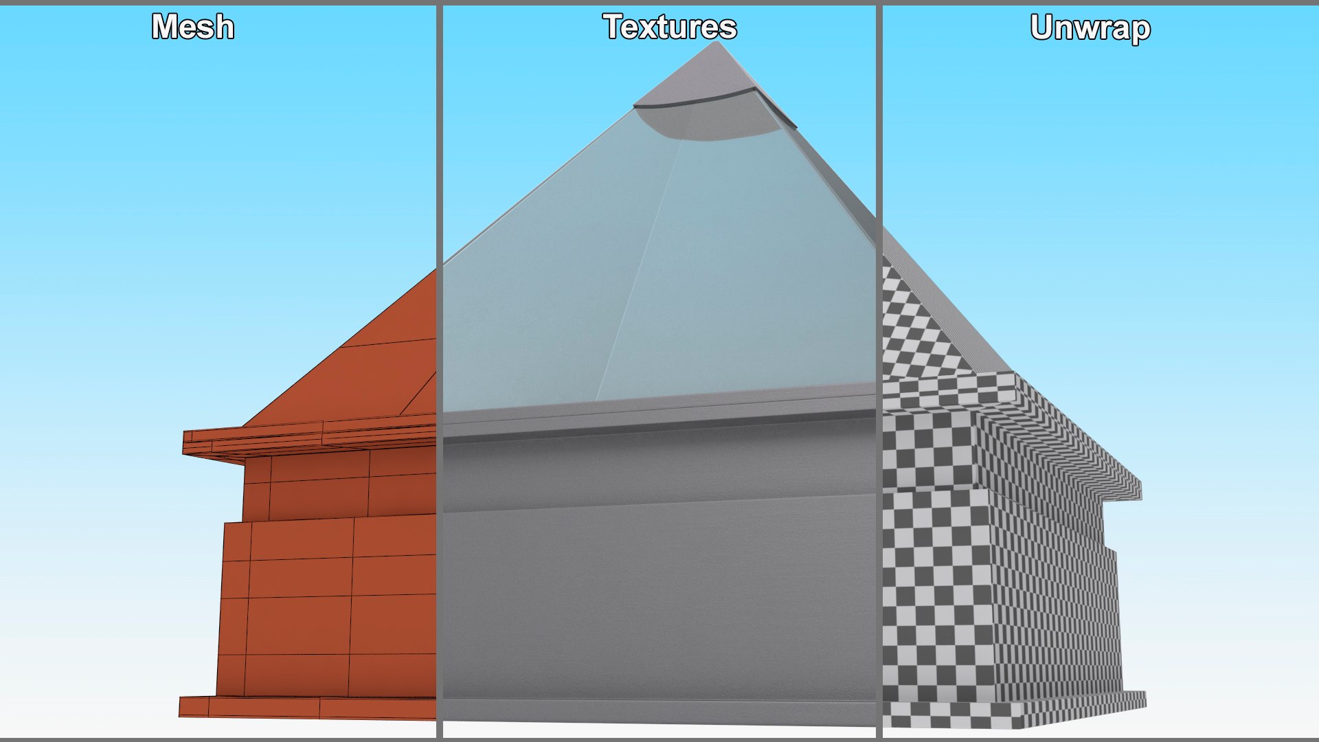 Square Pyramid Skylight For Roof 3D - TurboSquid 2194768