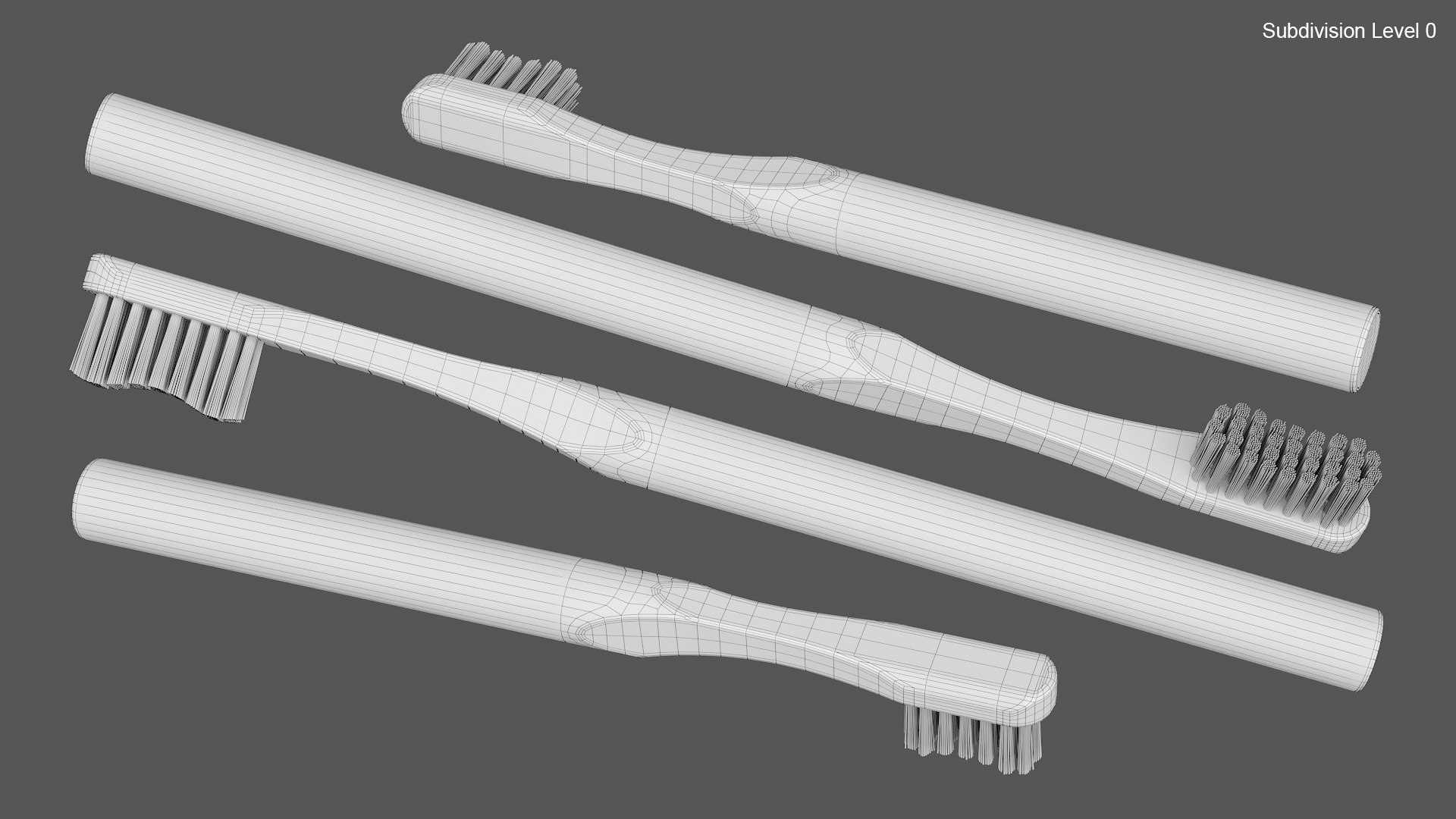 3D Bamboo Toothbrushes 02 - TurboSquid 1867739