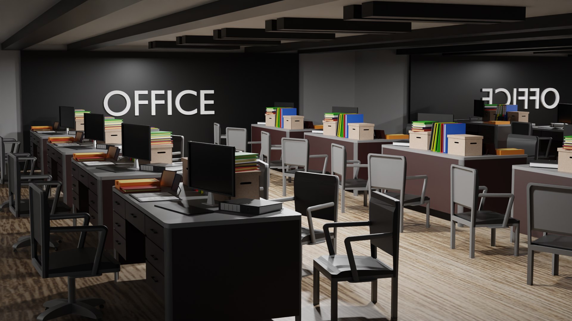 Office Space Interior 3D Model - TurboSquid 1924051
