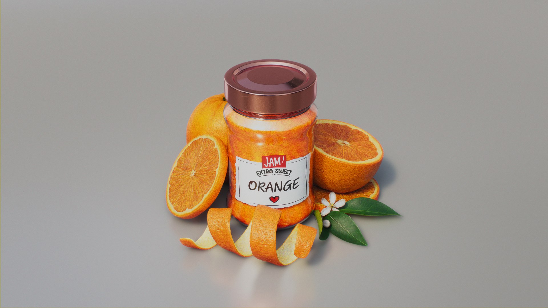 3D Orange Jam model - TurboSquid 2056352