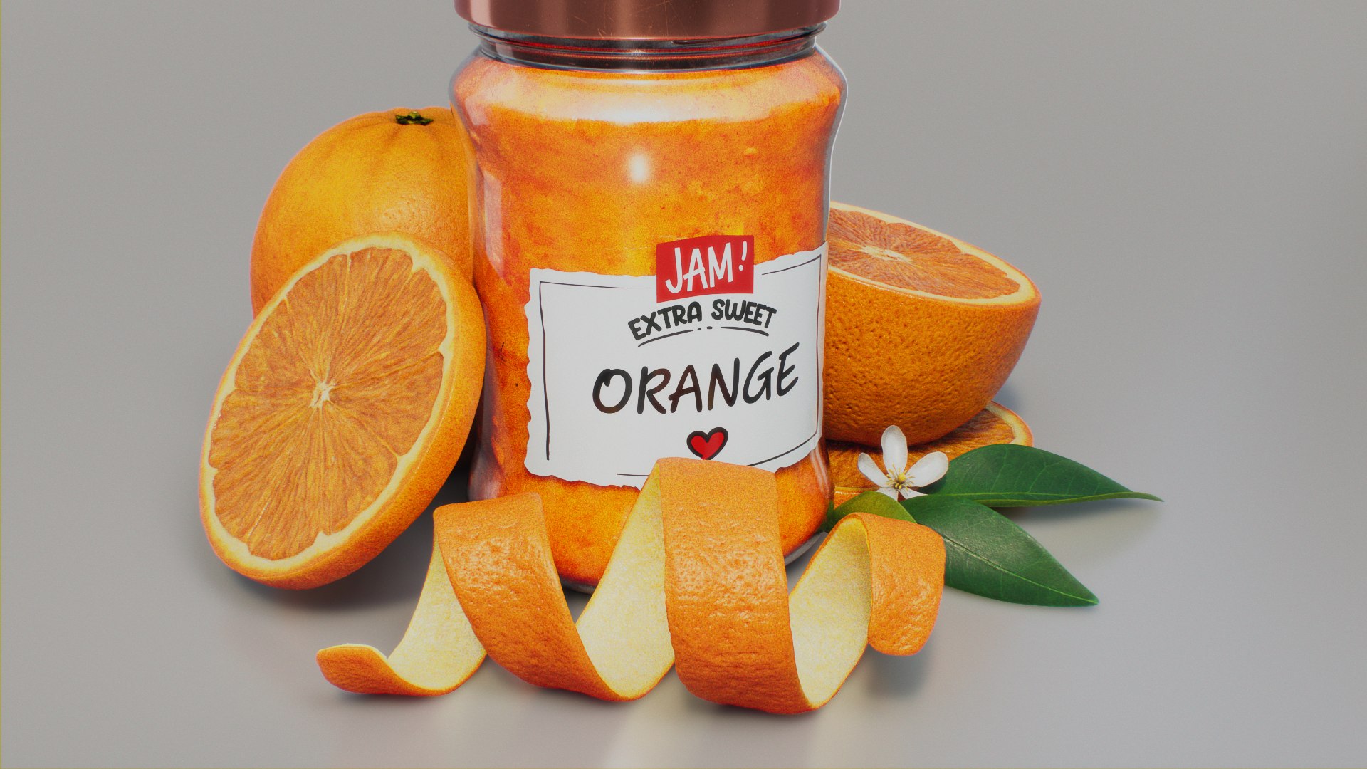 3D Orange Jam Model - TurboSquid 2056352