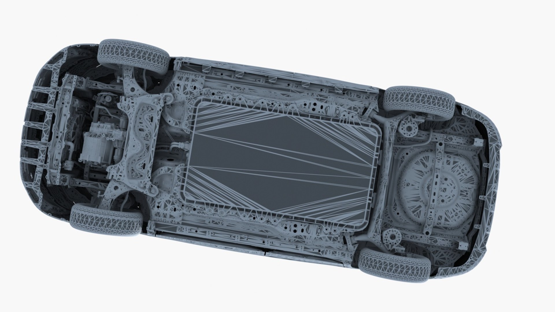 Electric Car Chassis Frame X-Ray 3D - TurboSquid 2332586