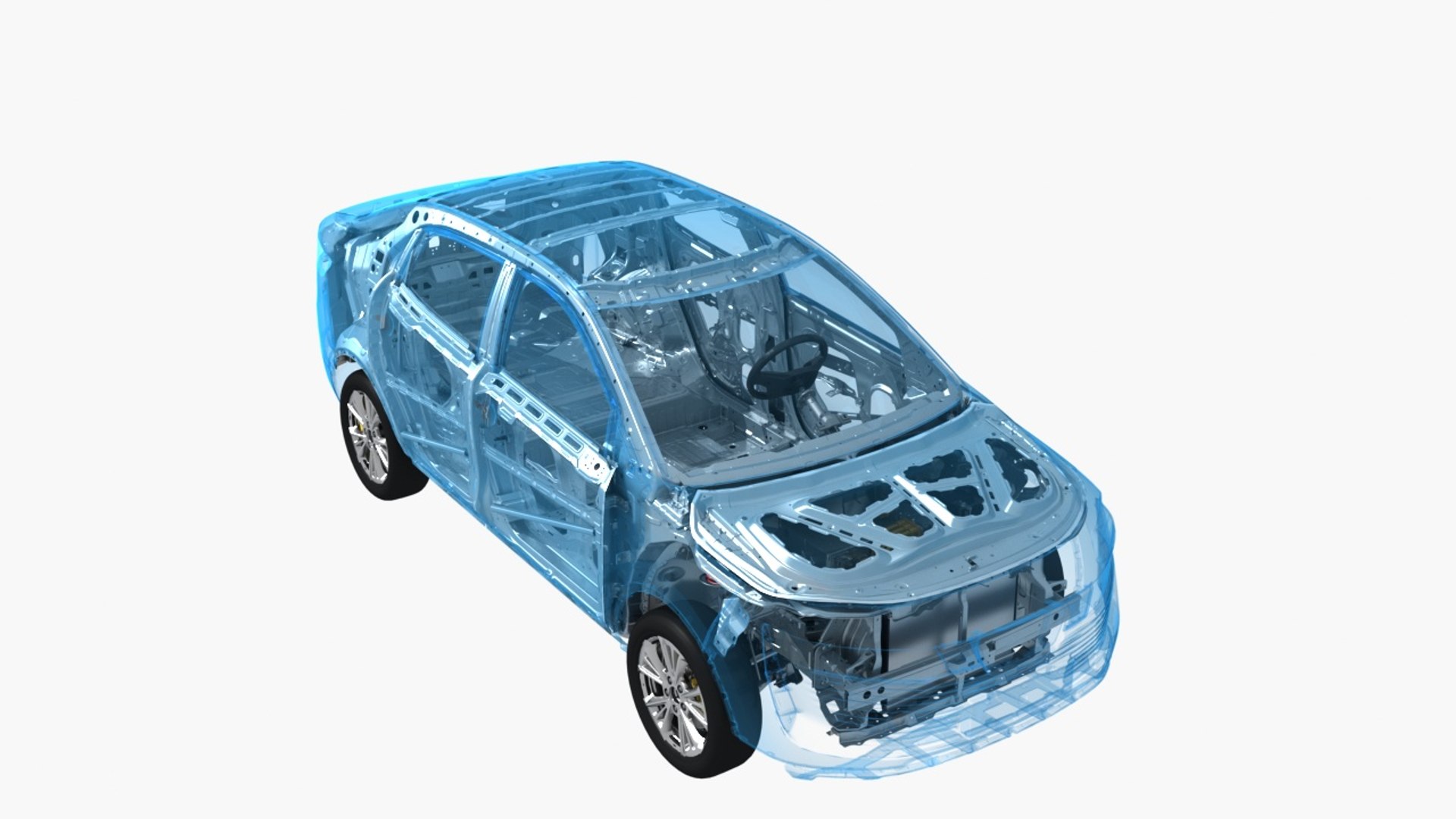 Electric Car Chassis Frame X-Ray 3D - TurboSquid 2332586