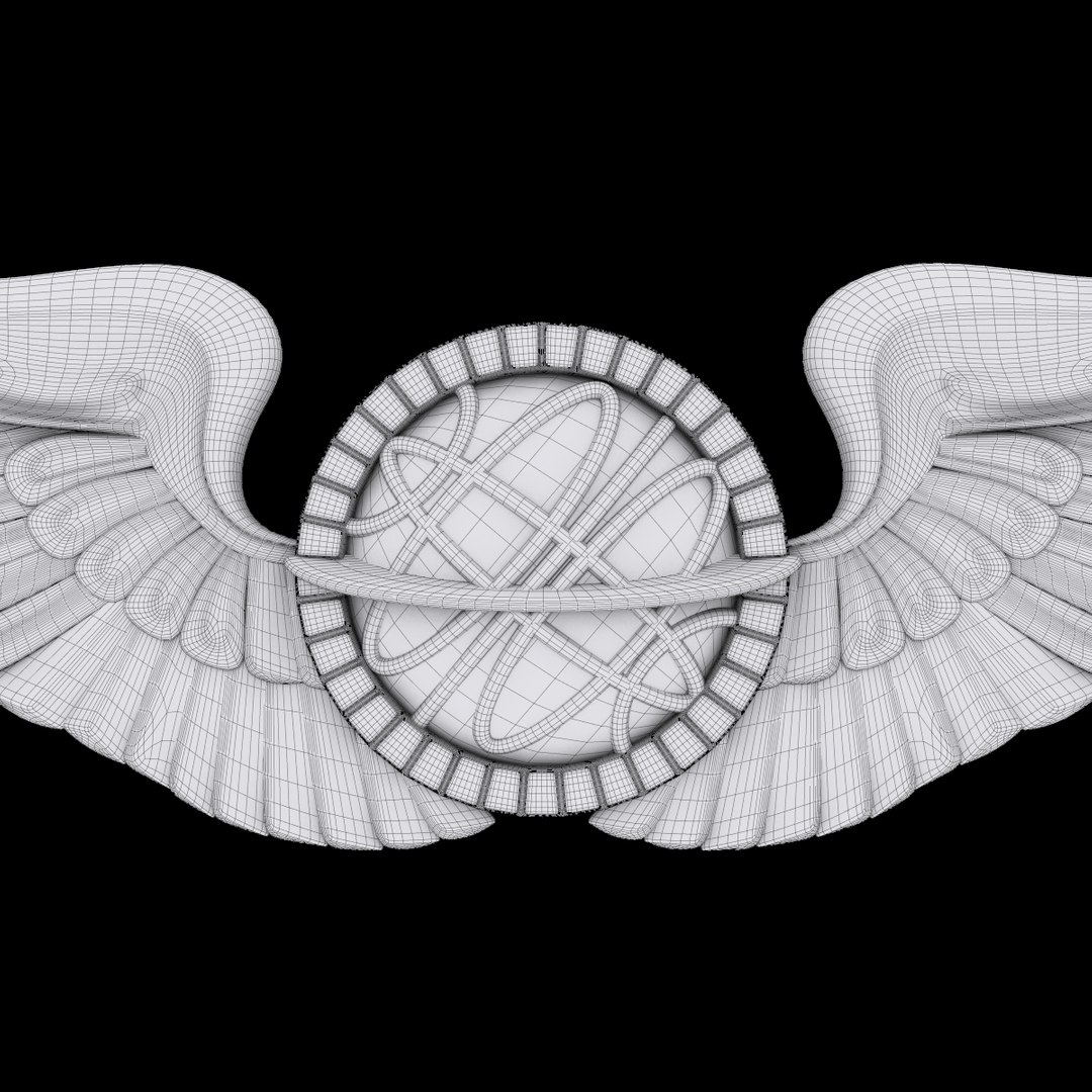 3d Usaf Navigator Badge Forces Model