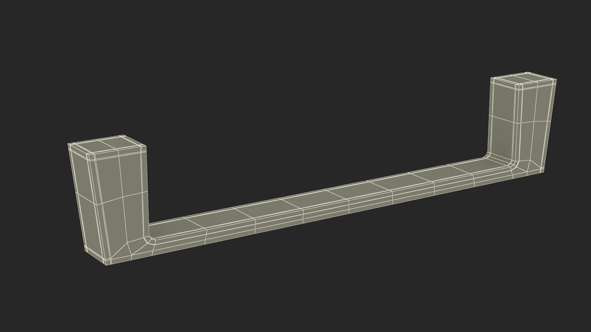 3D Kitchen Cabinet Handle Flat Fronted Bronze Model - TurboSquid 2224905