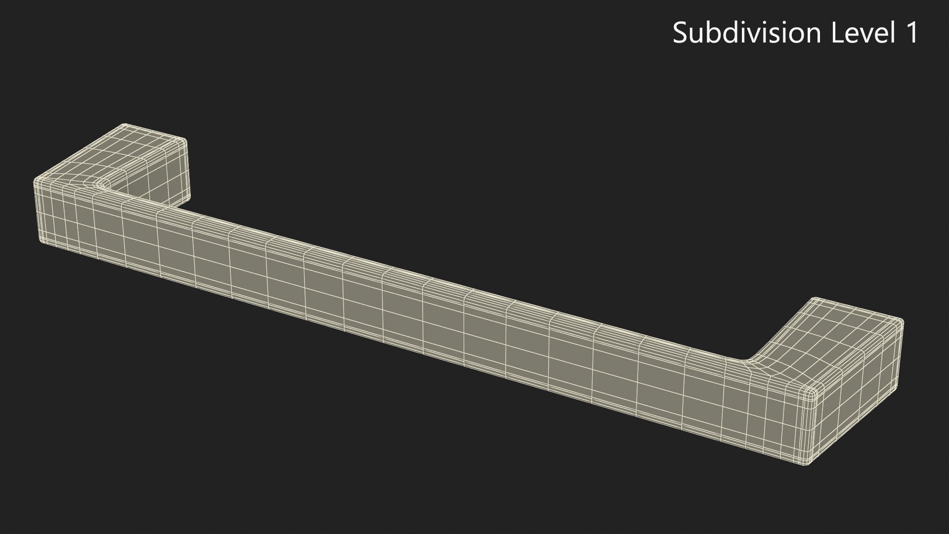 3D Kitchen Cabinet Handle Flat Fronted Bronze Model - TurboSquid 2224905