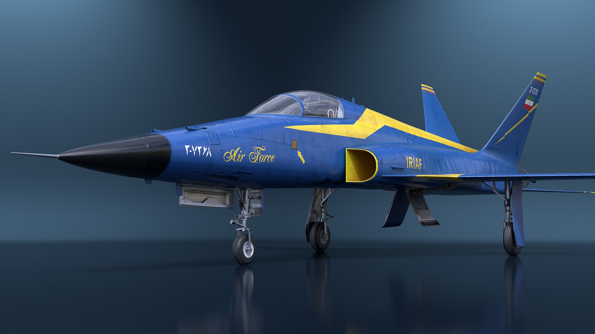 HESA Saeqeh Iranian Aircraft Without Rockets Blue 3D Model - TurboSquid ...
