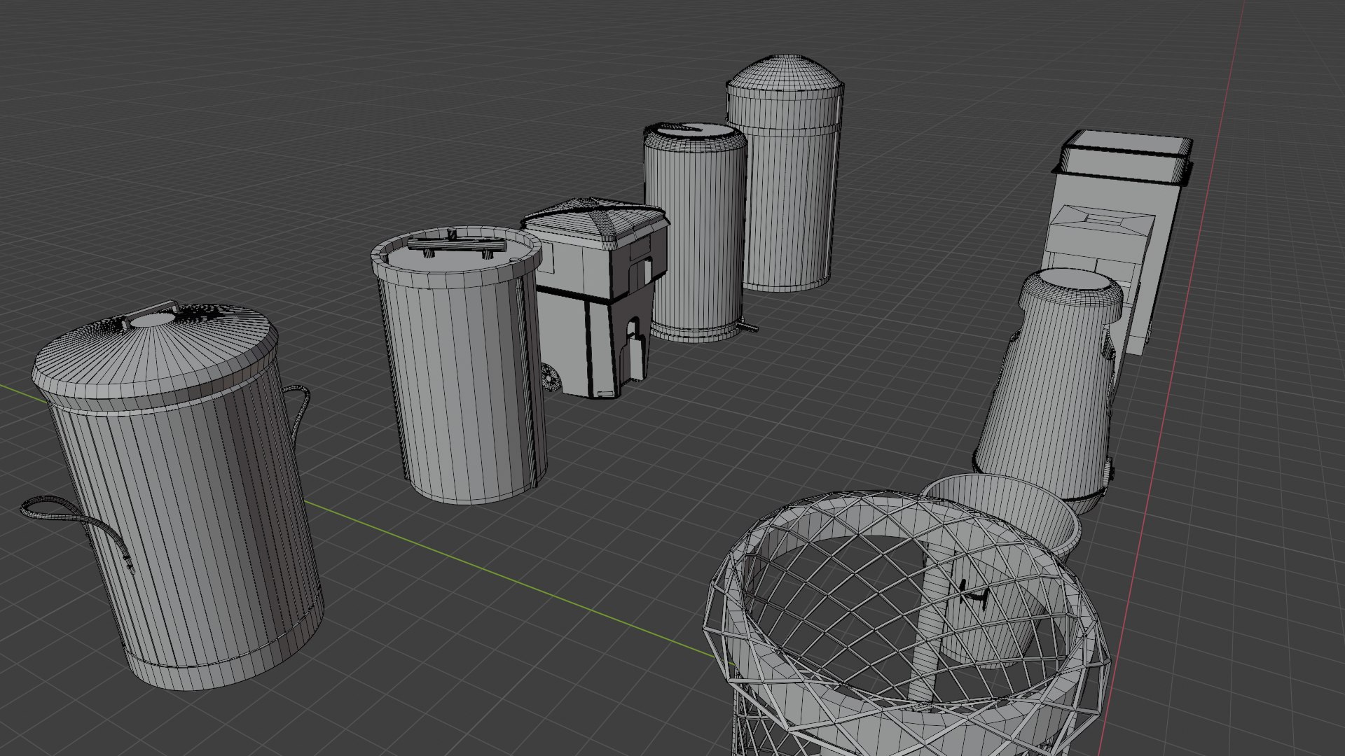 3D model Trash bin pack 15 piece - TurboSquid 1781024