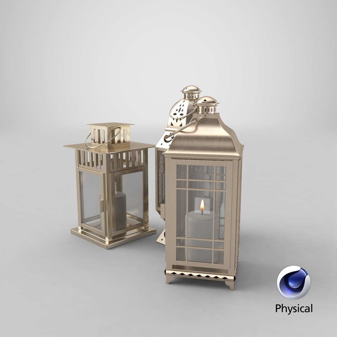 Candle Lantern Golden 3D Model - TurboSquid 1972984