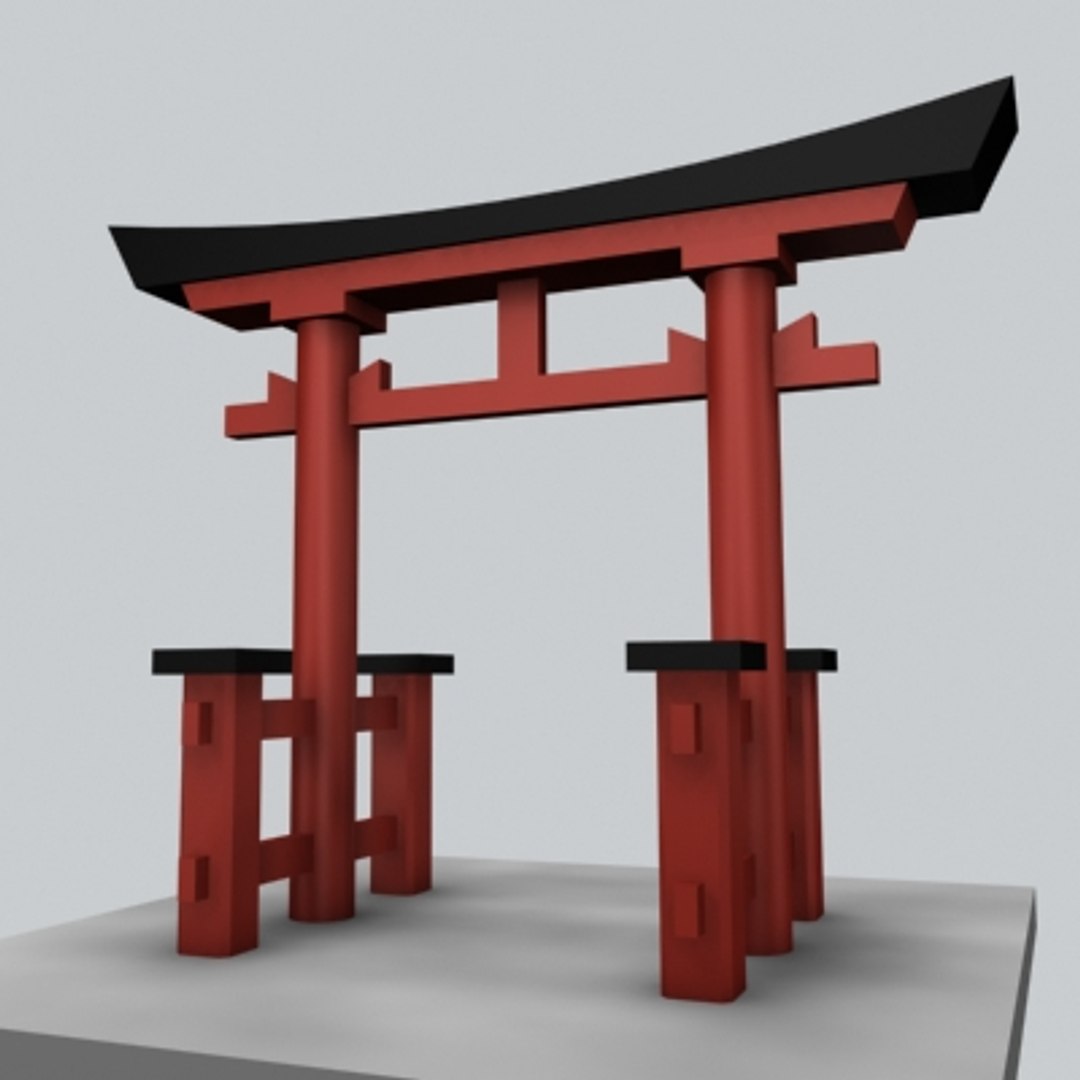 Shrine Gate Japan 3d Max