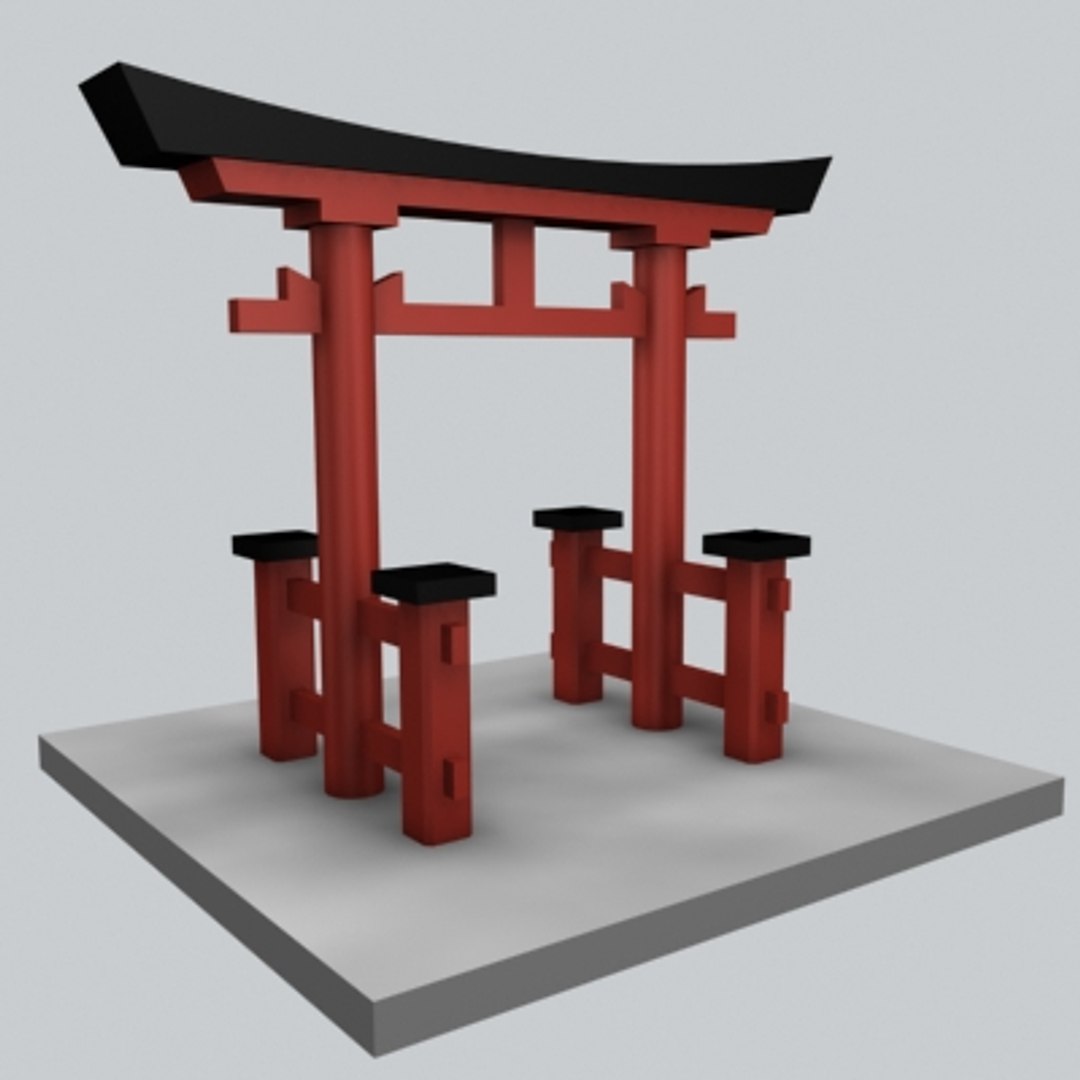 Shrine Gate Japan 3d Max