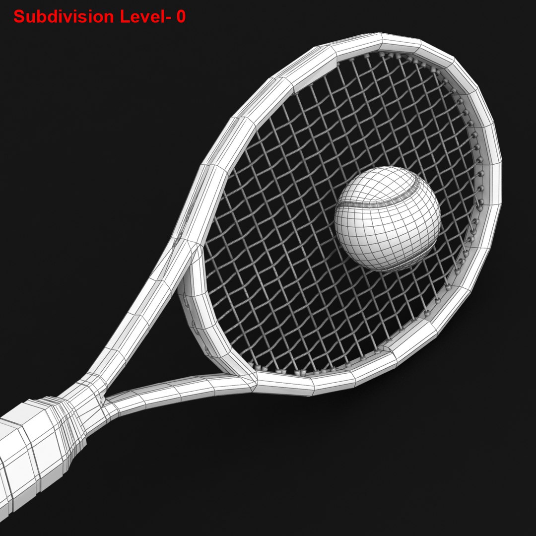 3d Tennis Racket Ball Model