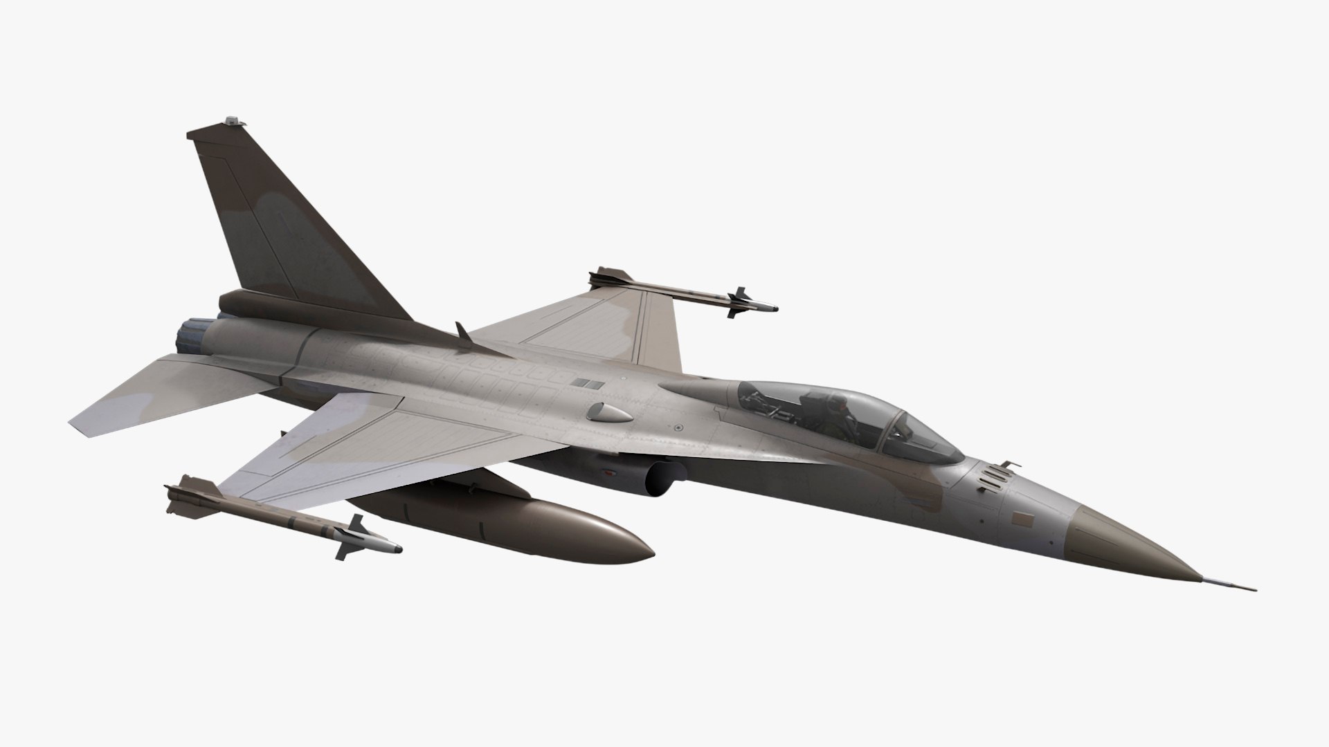 Combat Interceptor Fighter Jet With Pilot Flying 3D Model - TurboSquid ...