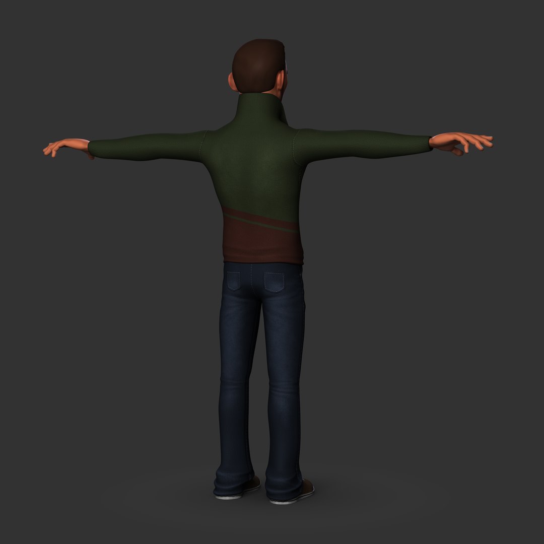 3d Heroic Cartoon Character Man