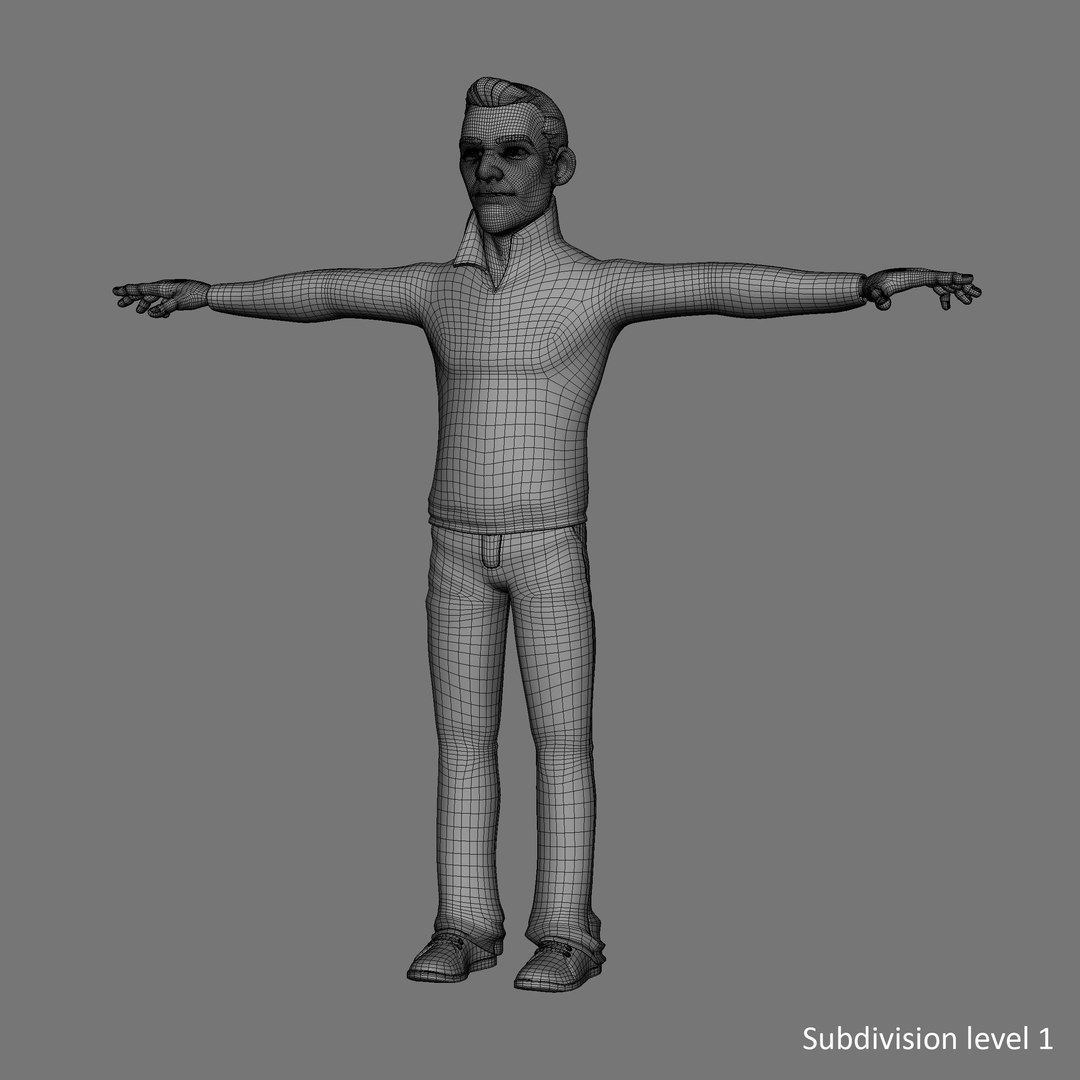 3d Heroic Cartoon Character Man