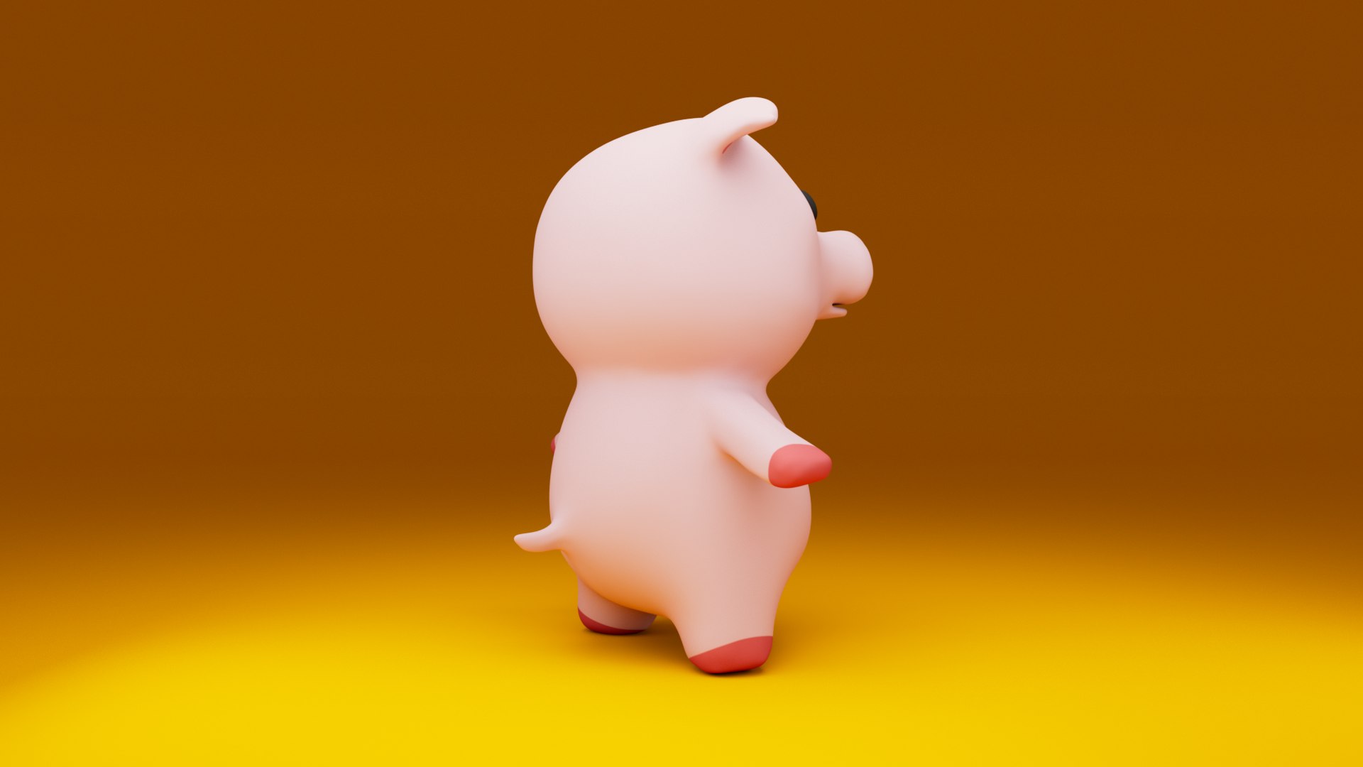 Adorable Stylized Cartoon Pig 3D Model Oink Your Way To Fun 3D Model 3D ...