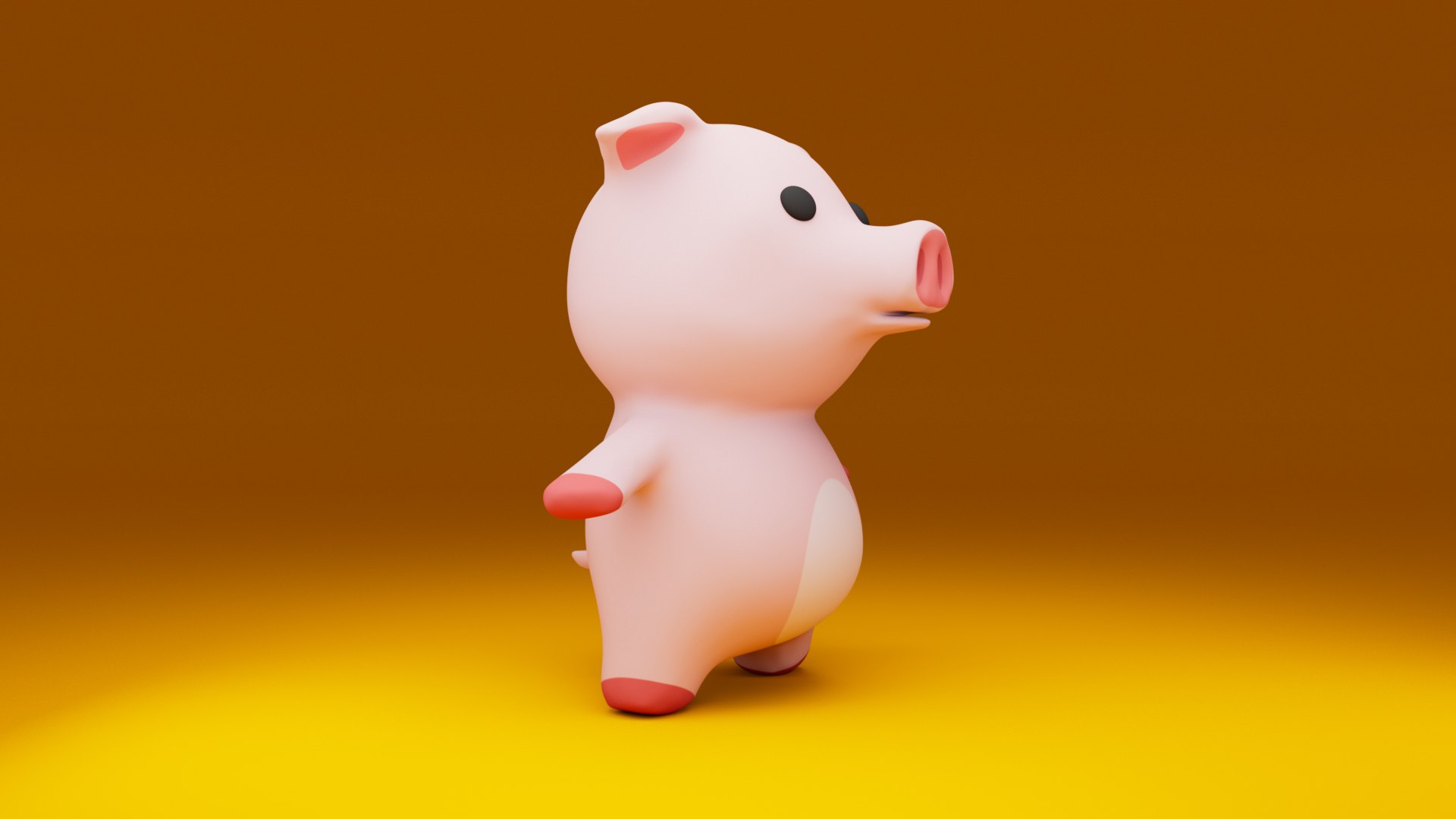 Adorable Stylized Cartoon Pig 3D Model Oink Your Way To Fun 3D Model 3D ...