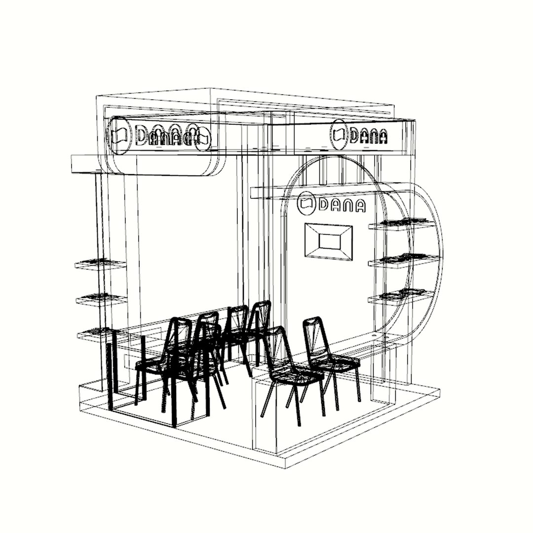 Booth 3x3 Model - TurboSquid 2131508
