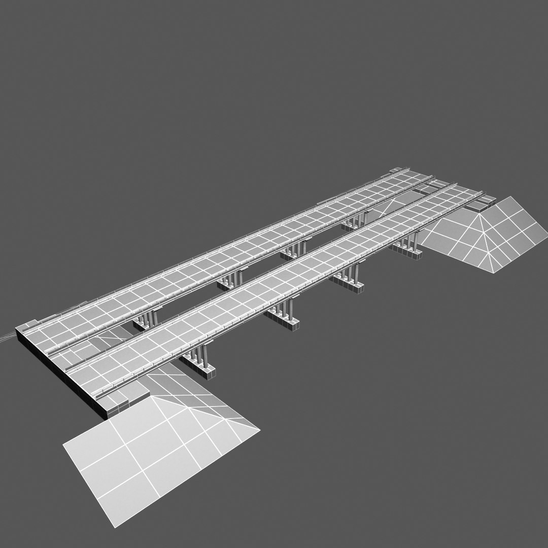 3d Mid-poly Bridge