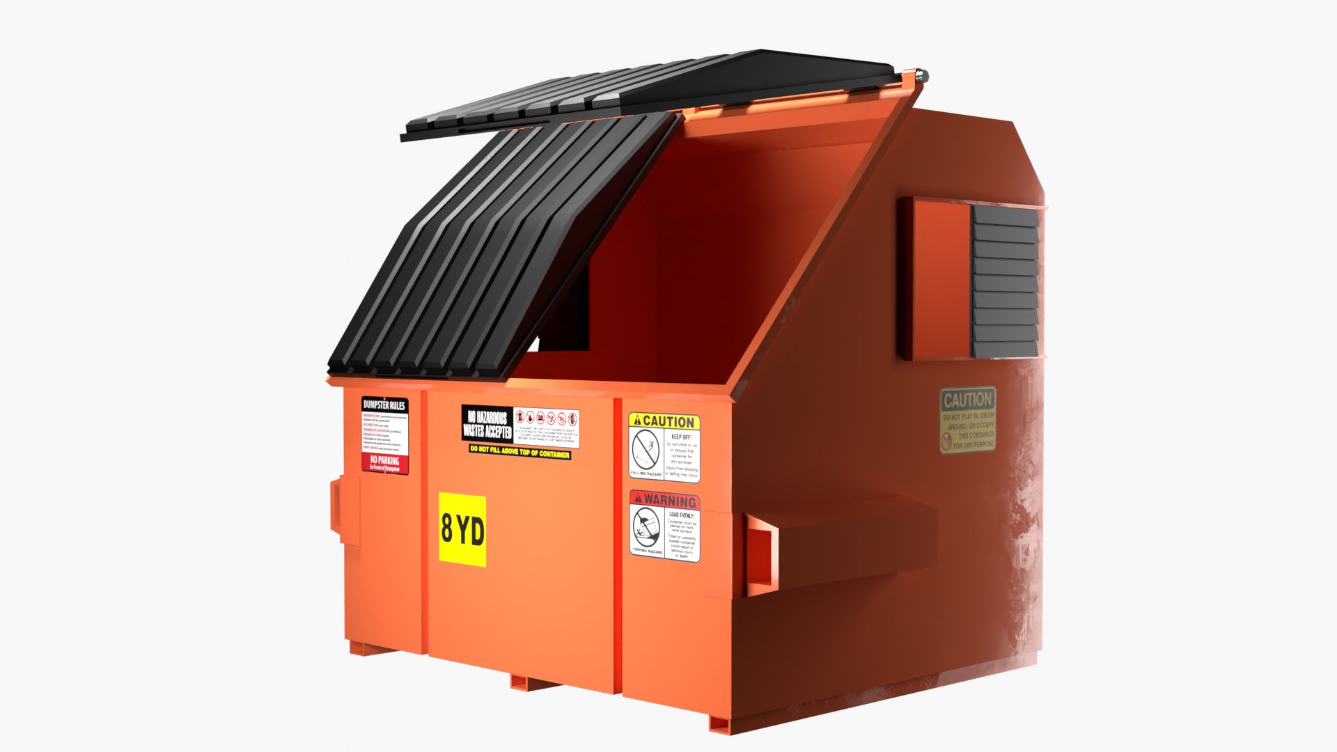 Orange Dumpsters Collection 3D Model - TurboSquid 2172134