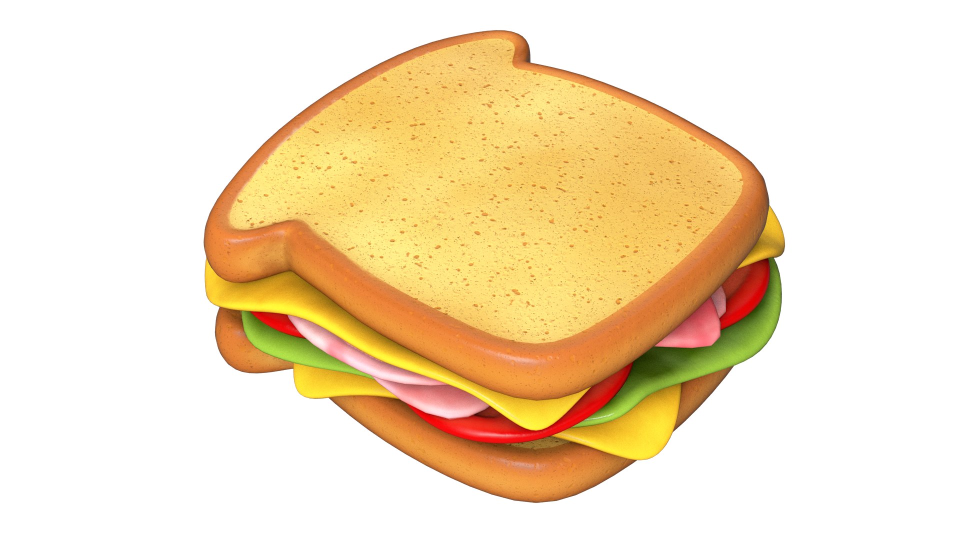 3D Cartoon Sandwich - TurboSquid 2053292