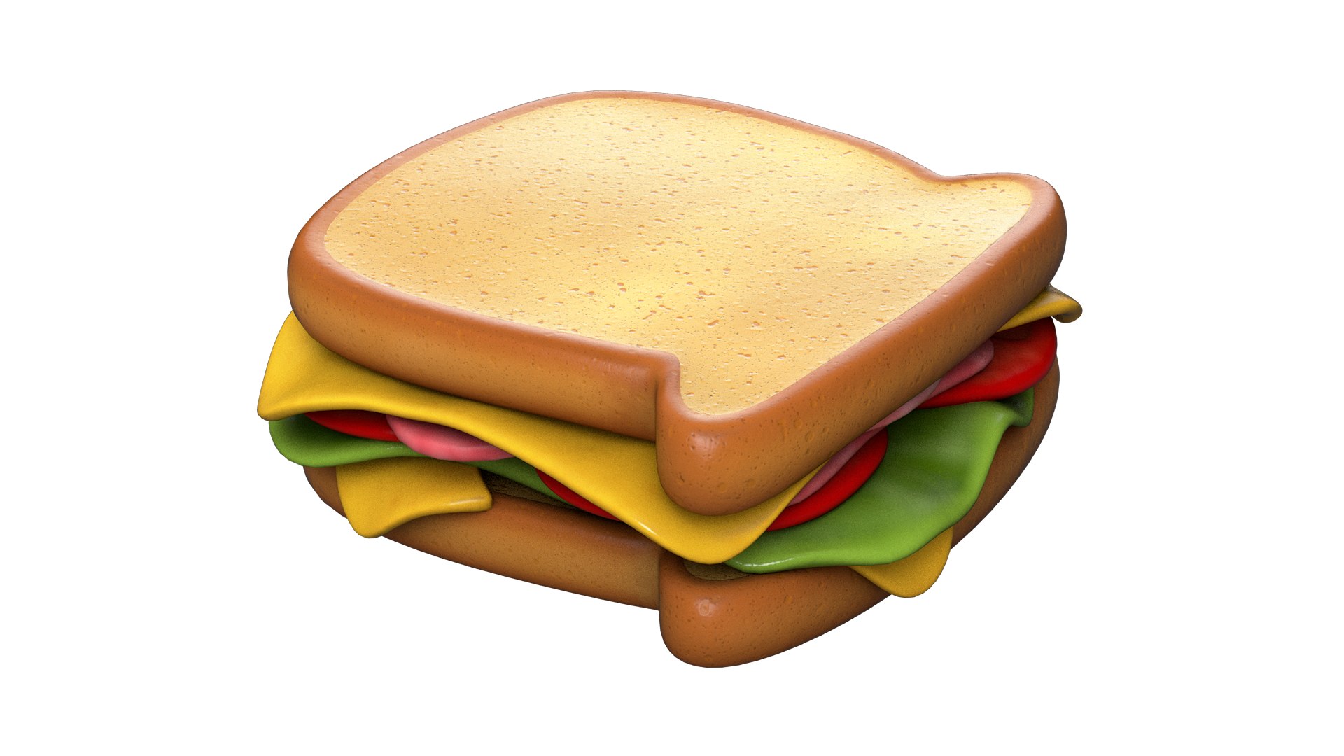 3D Cartoon Sandwich - TurboSquid 2053292