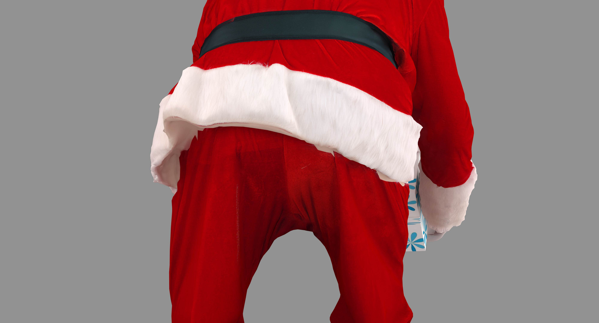 santa gift people human 3d model