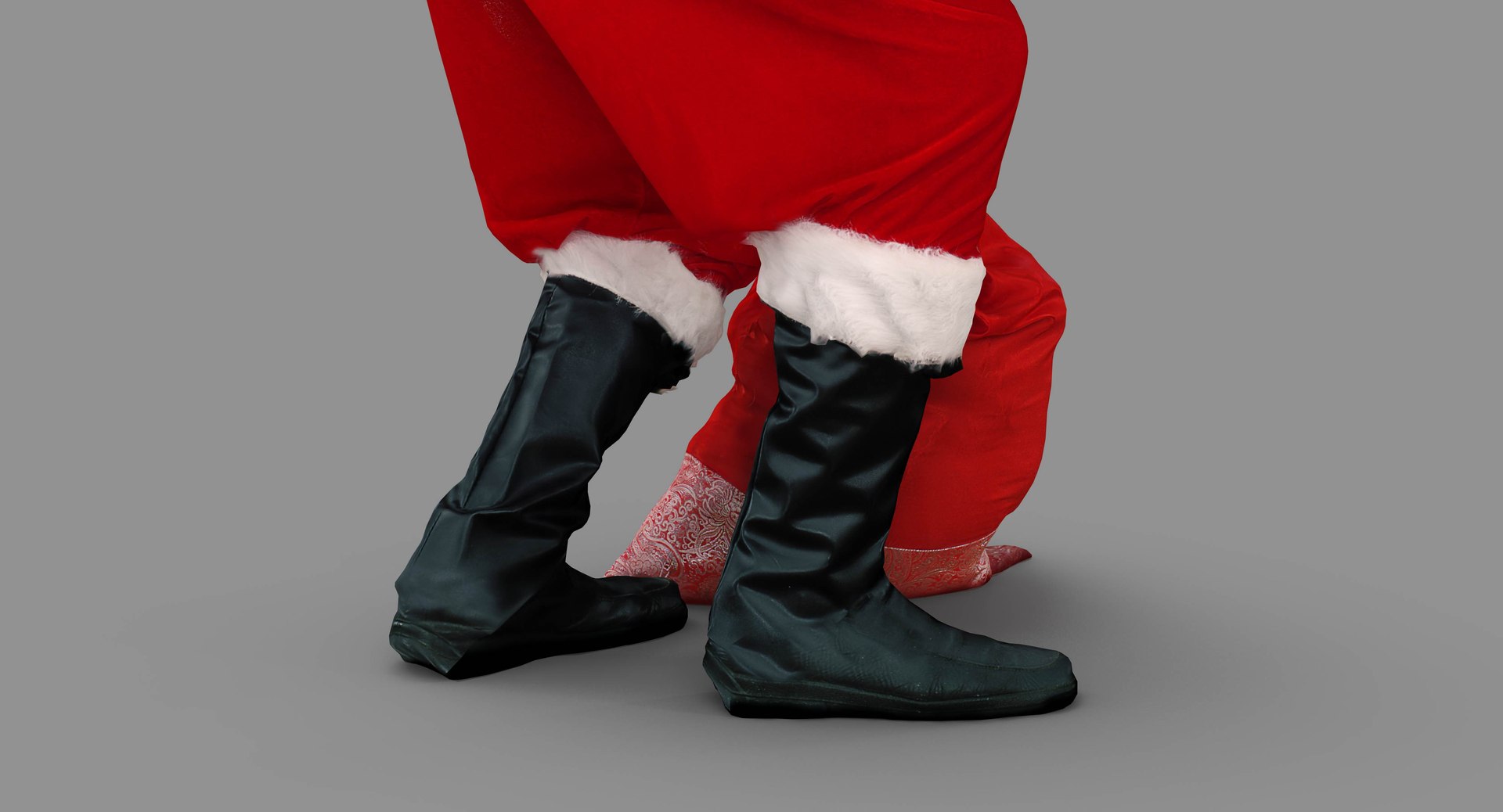santa gift people human 3d model