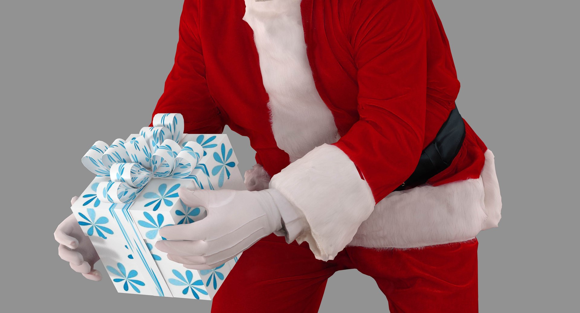 Santa Gift People Human 3d Model