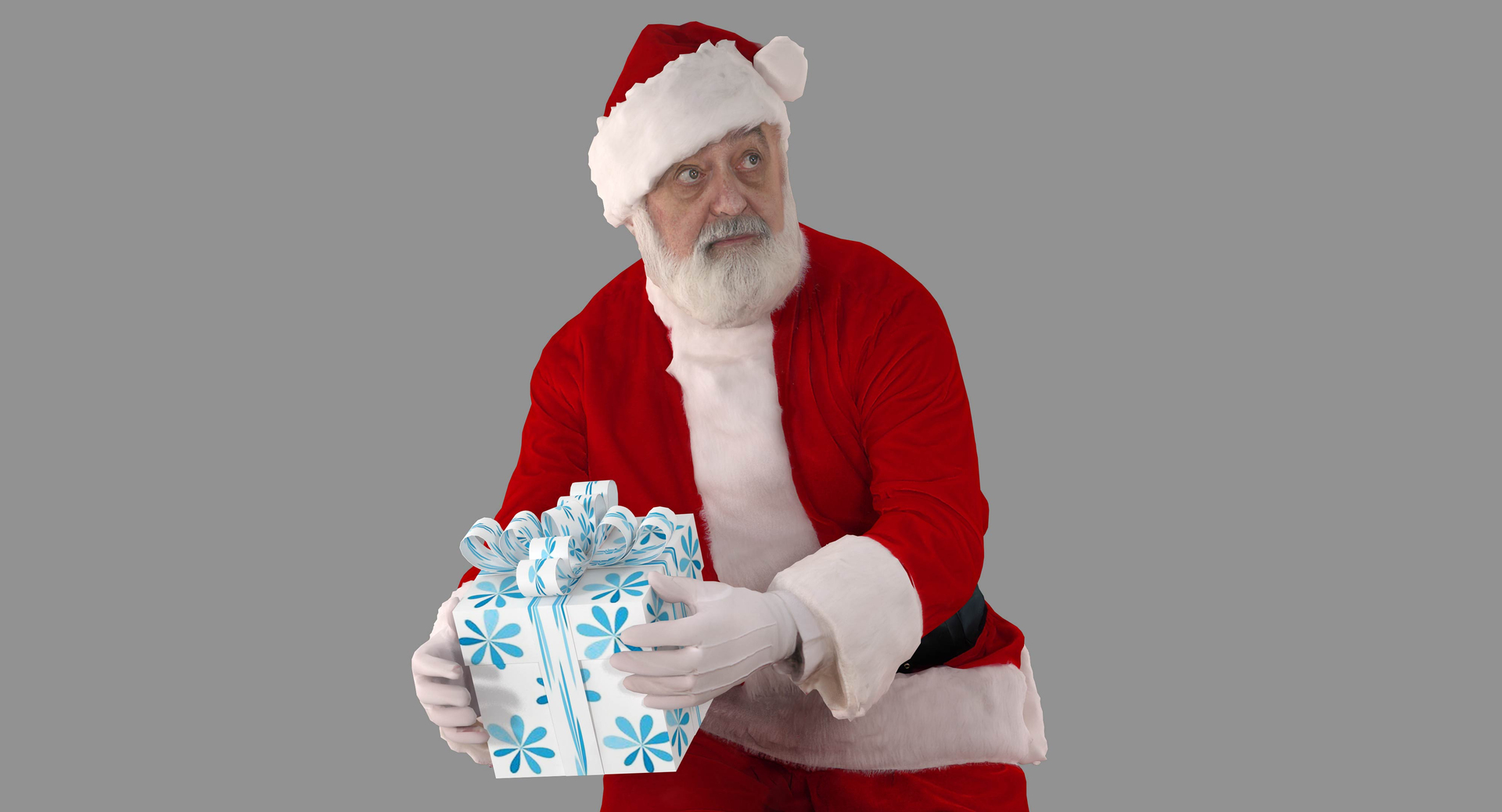 santa gift people human 3d model