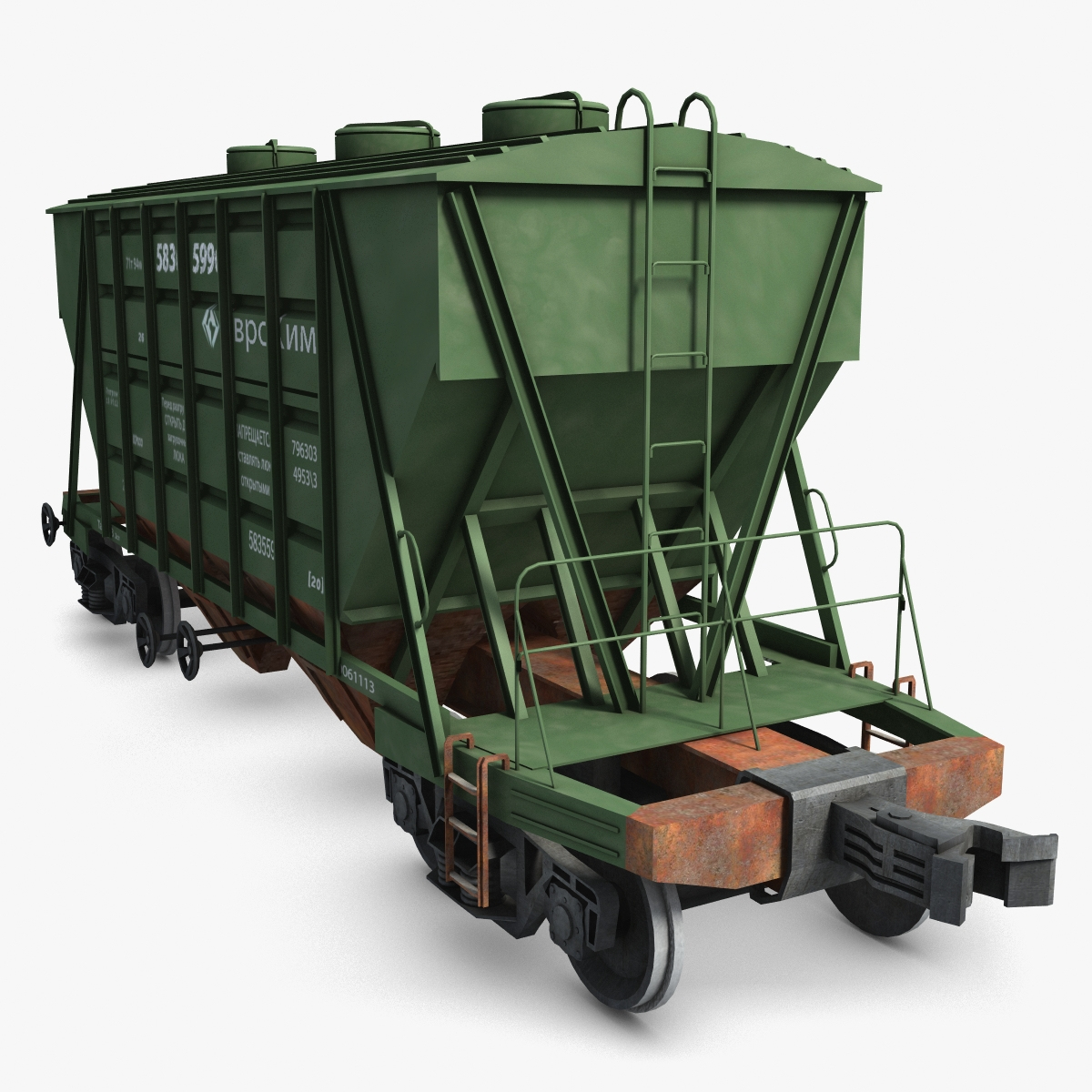 3d hopper wagon model