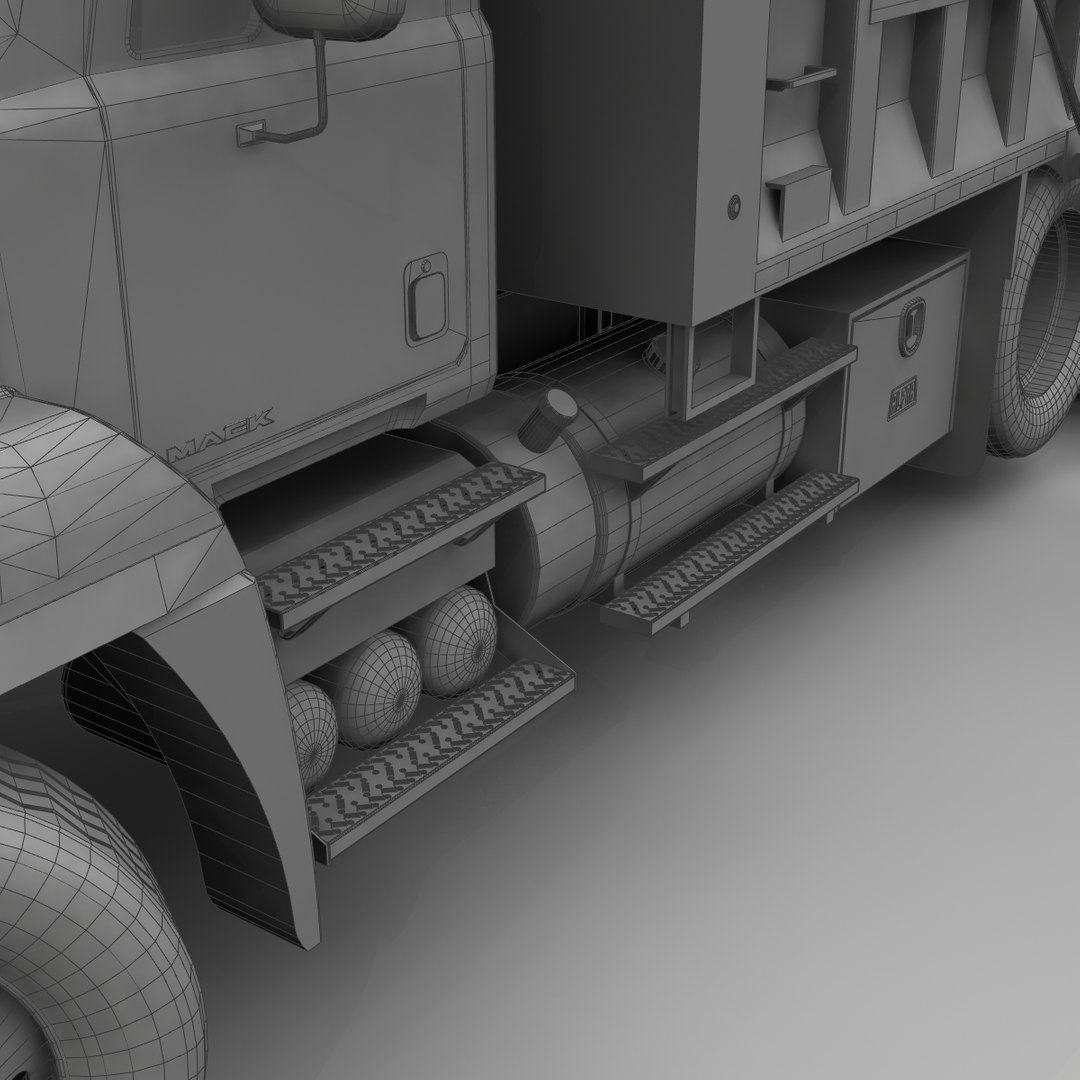 Mack Ch Dump Truck 3d Model