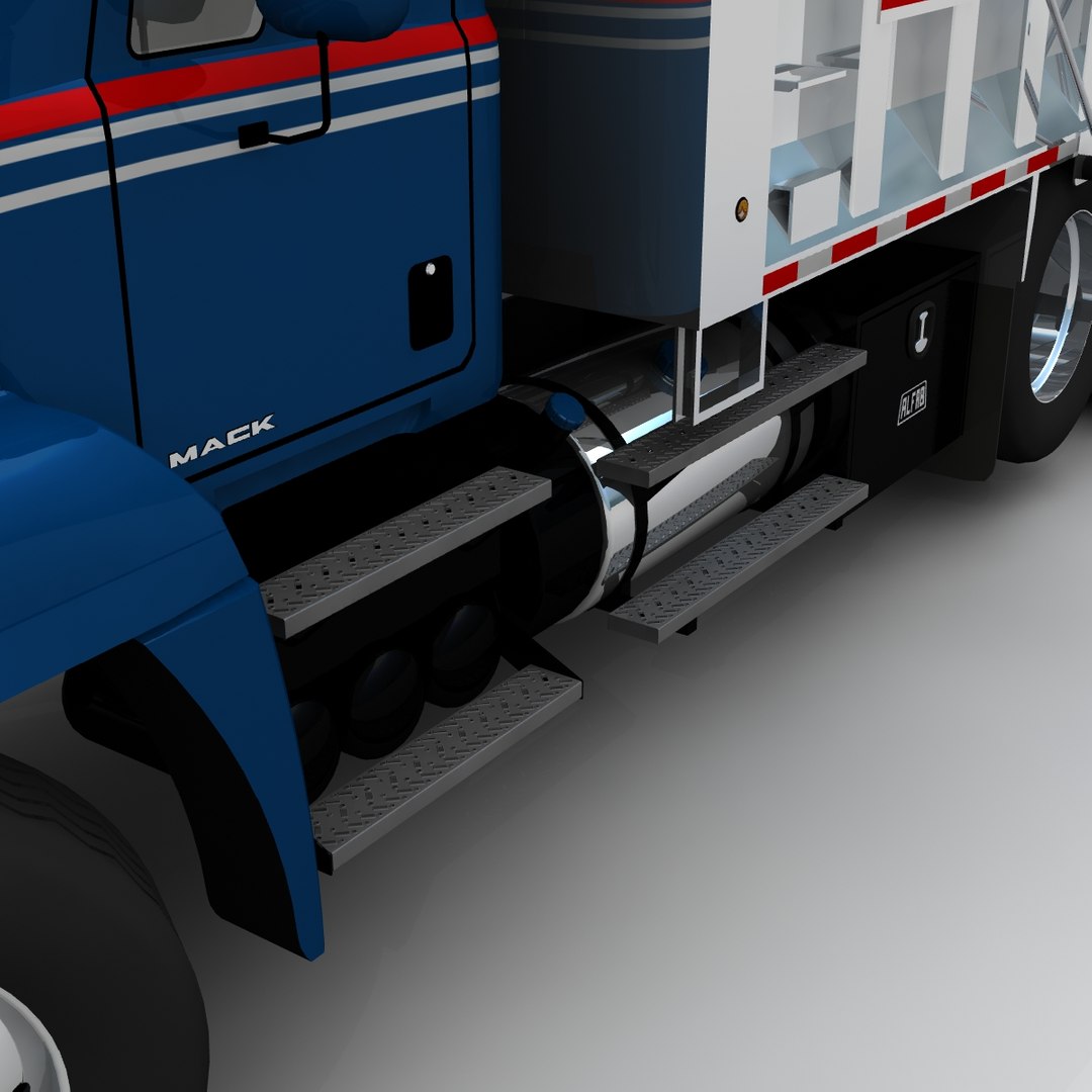 Mack Ch Dump Truck 3d Model
