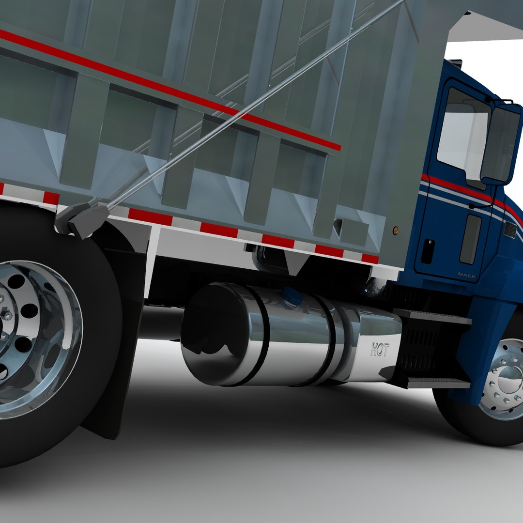 Mack Ch Dump Truck 3d Model