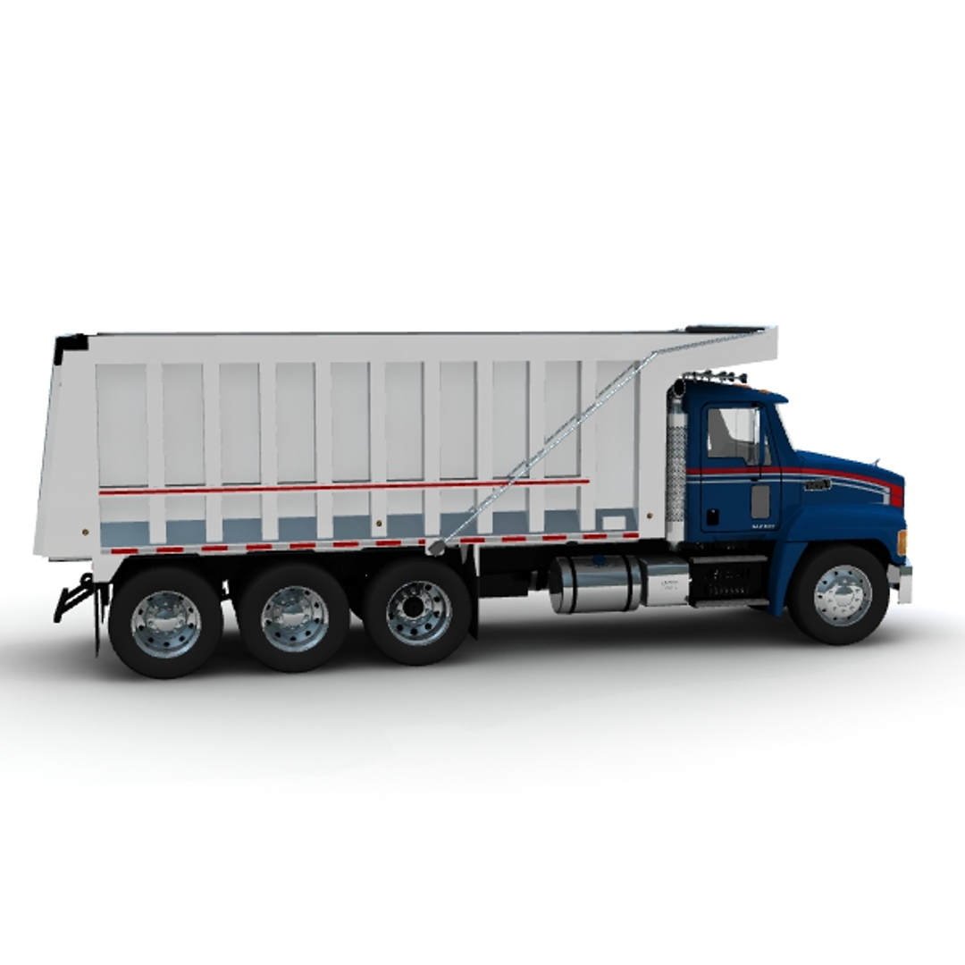 Mack Ch Dump Truck 3d Model