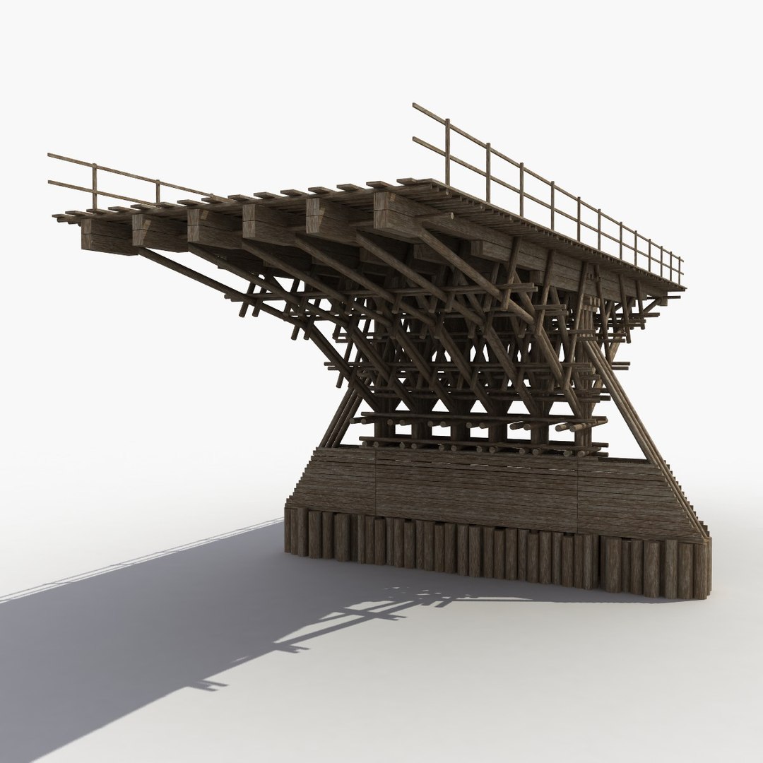 3d Model Wood Bridge