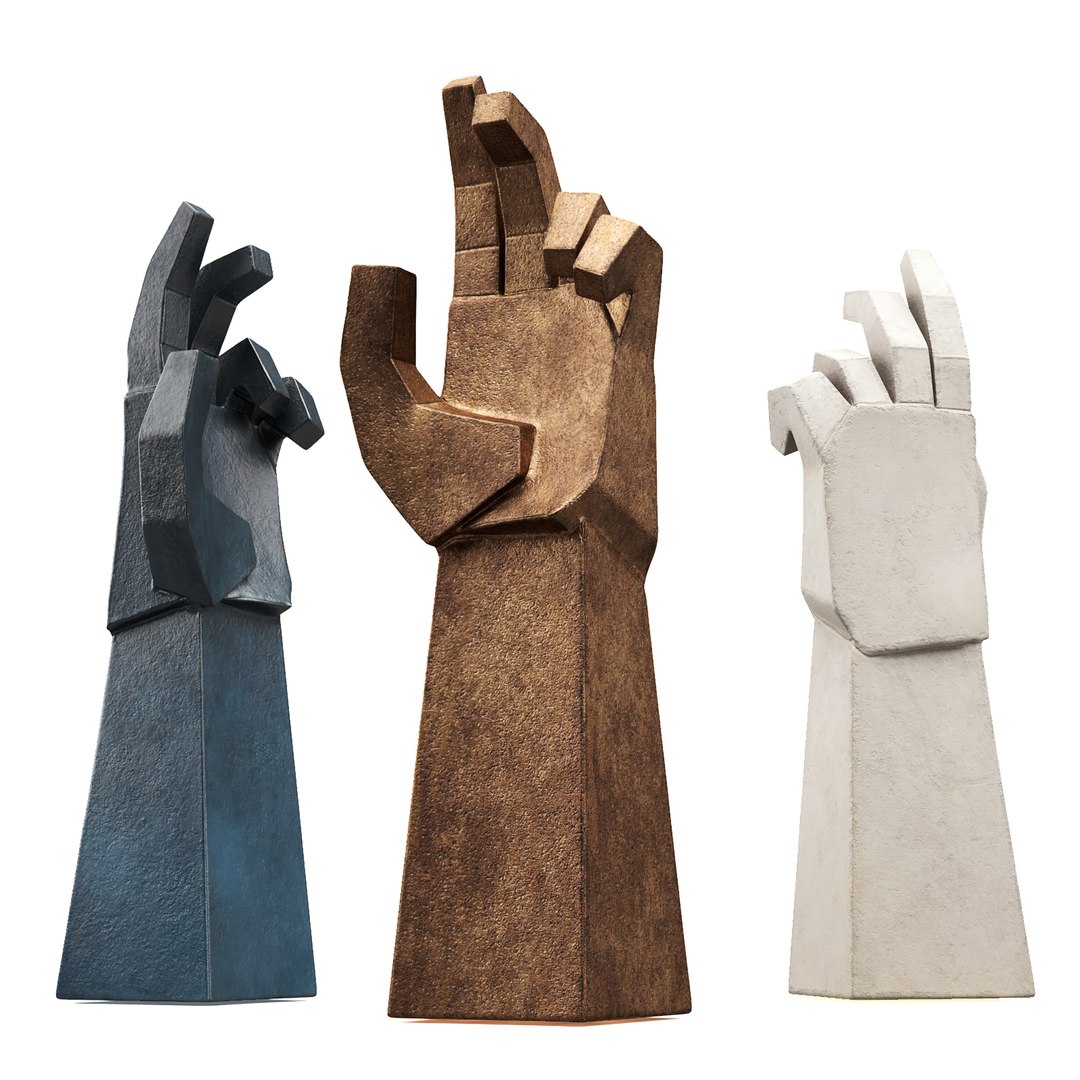 3D Cubist Hand Sculpture - TurboSquid 2300698