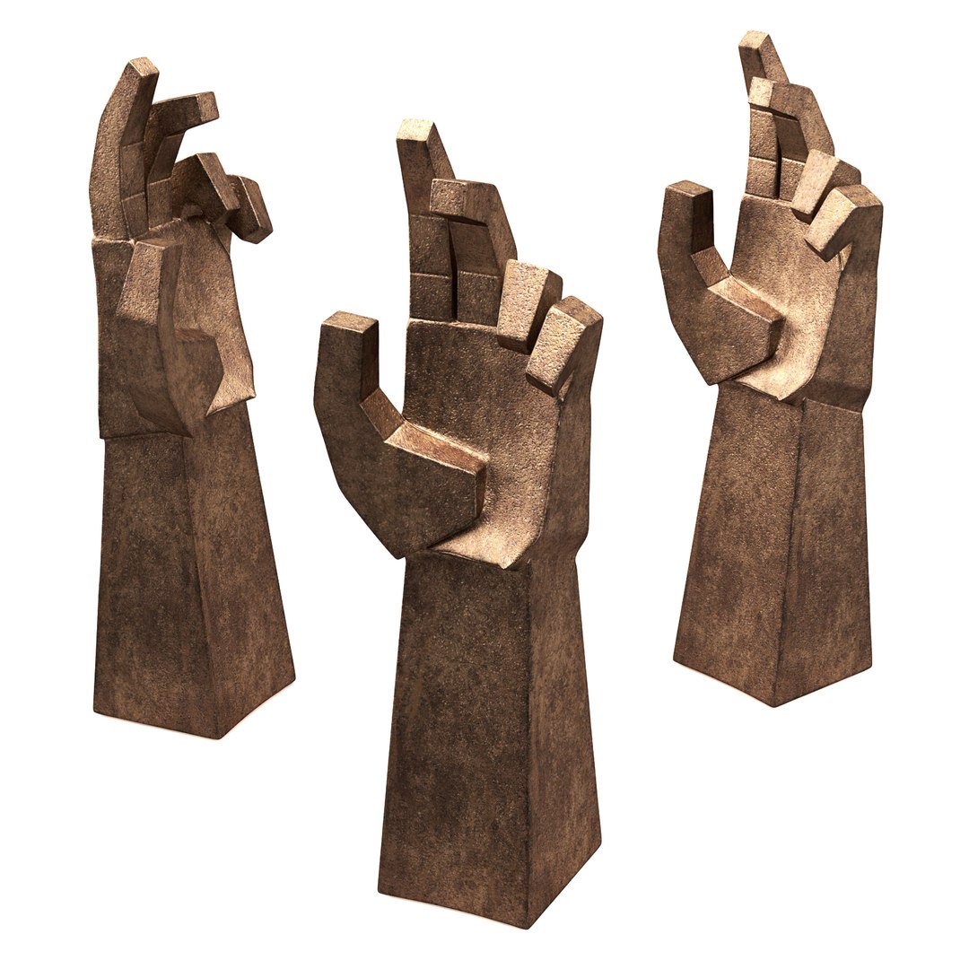3D Cubist Hand Sculpture - TurboSquid 2300698