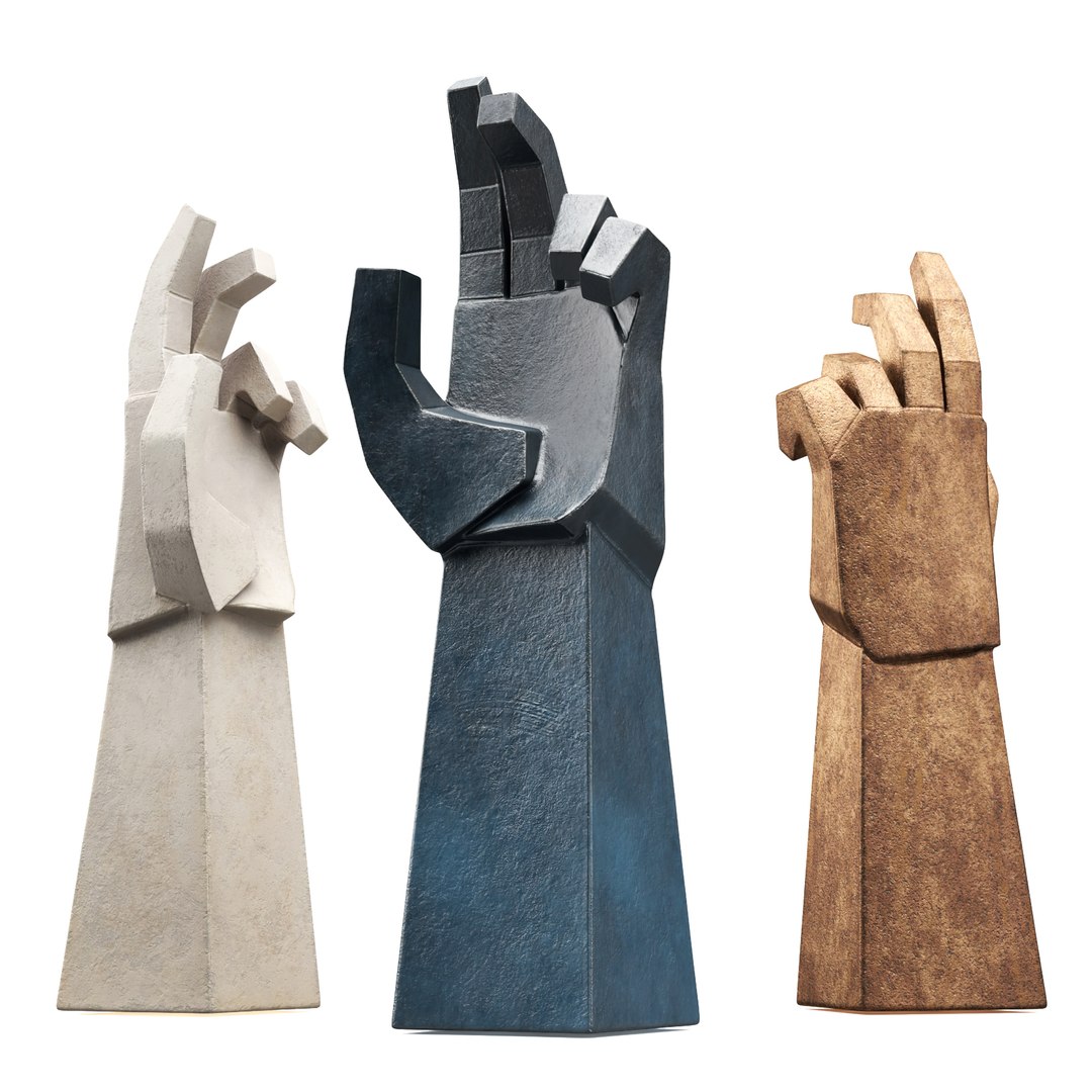 3D Cubist Hand Sculpture - TurboSquid 2300698
